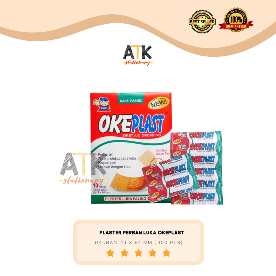 Plaster Luka Okeplast , Plester Oke Plast Isi 100 atk | Lazada Indonesia