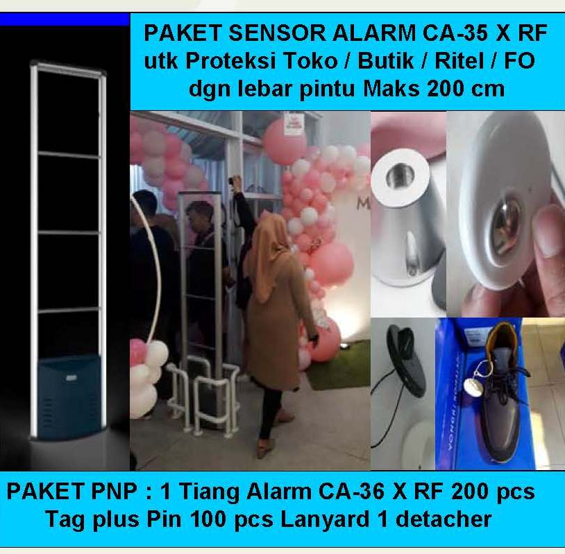 Paket EAS Sensormatic Alarm Toko Security CA-35 X Blue Edition utk ...