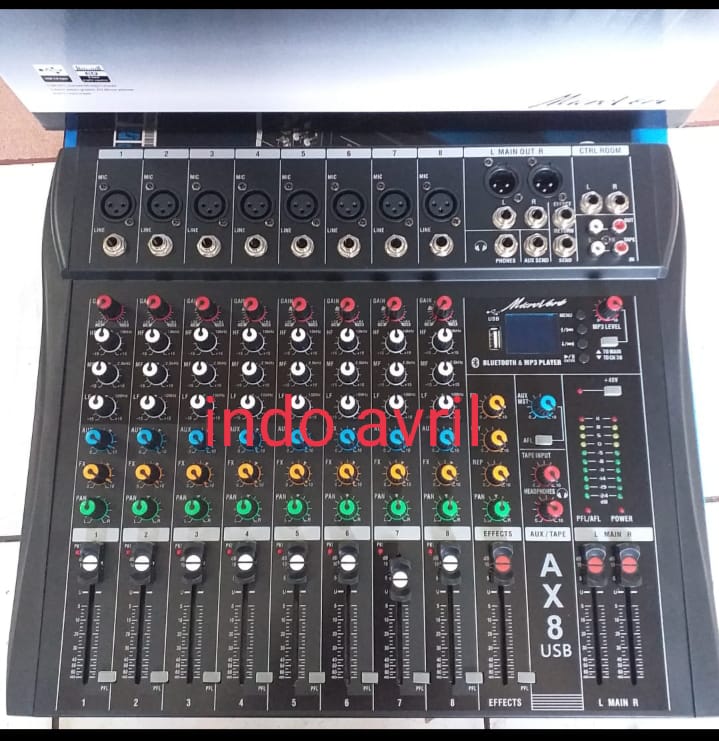 MIXER AUDIO MICROVERB 8 CHANNEL AX8N (BLUETOOTH,USB,MP3) | Lazada Indonesia