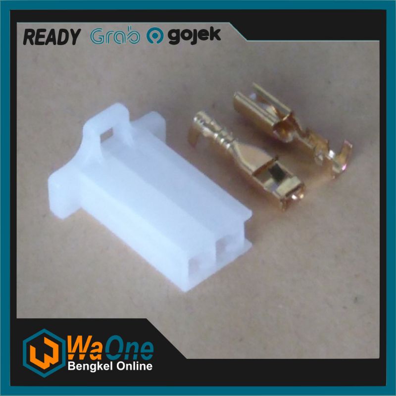 Socket Konektor 2 Pin Female / Male Soket Kabel Motor + Set Skun 2Pin ...