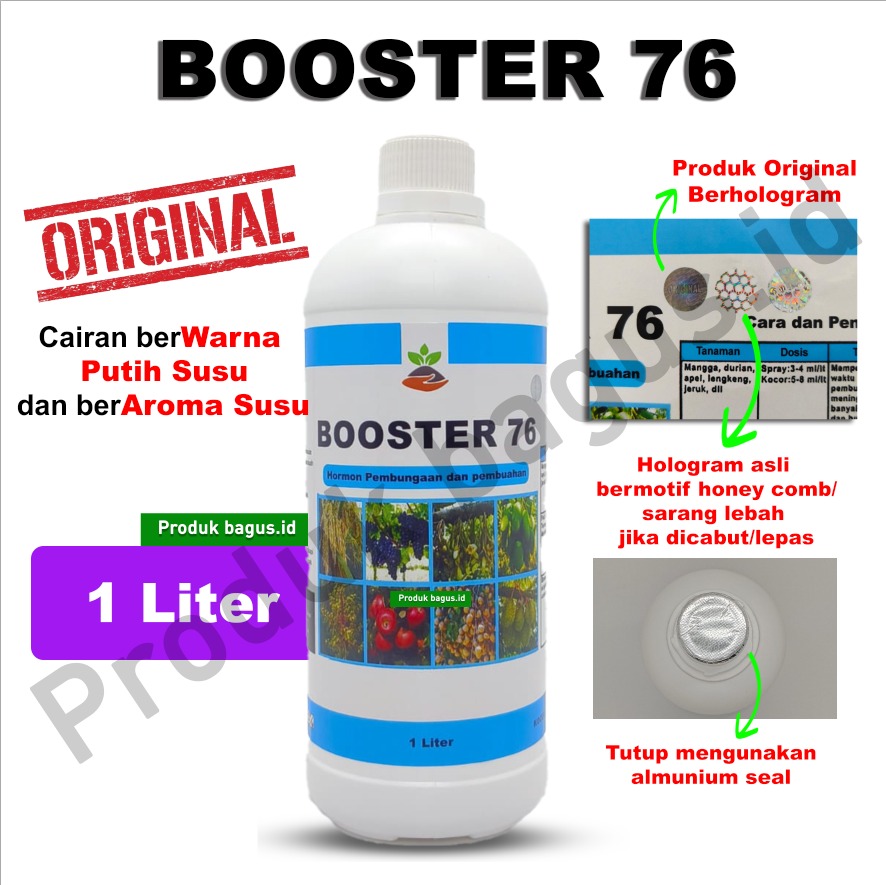 Booster 76 kemasan 1 liter pupuk organik penyubur pelebat dan pembesar ...