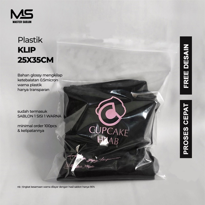 Sablon Plastik Murah Ziplockplastik Klip Tanpa Plong Ukuran 25x35 Free Desain Lazada Indonesia