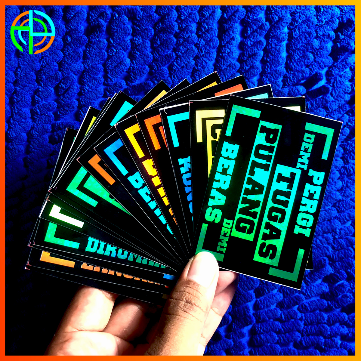 15 lembar Sticker Kata Bijak Hologram Bunglon Stiker Variasi Truk Oleng ...