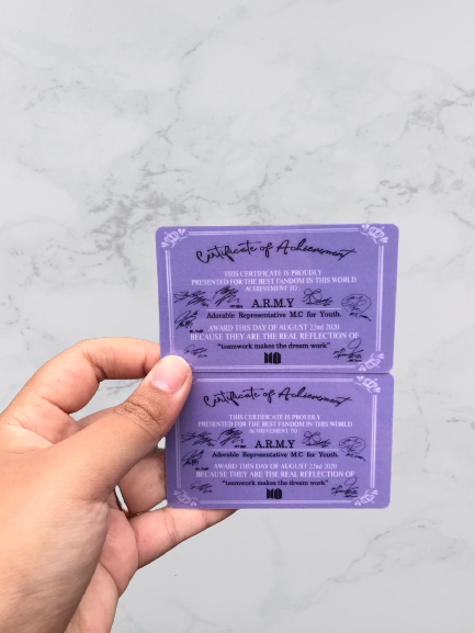 Photocard BTS | Photocard Sertifikat ARMY | ID Card | Kartu Army BTS ...