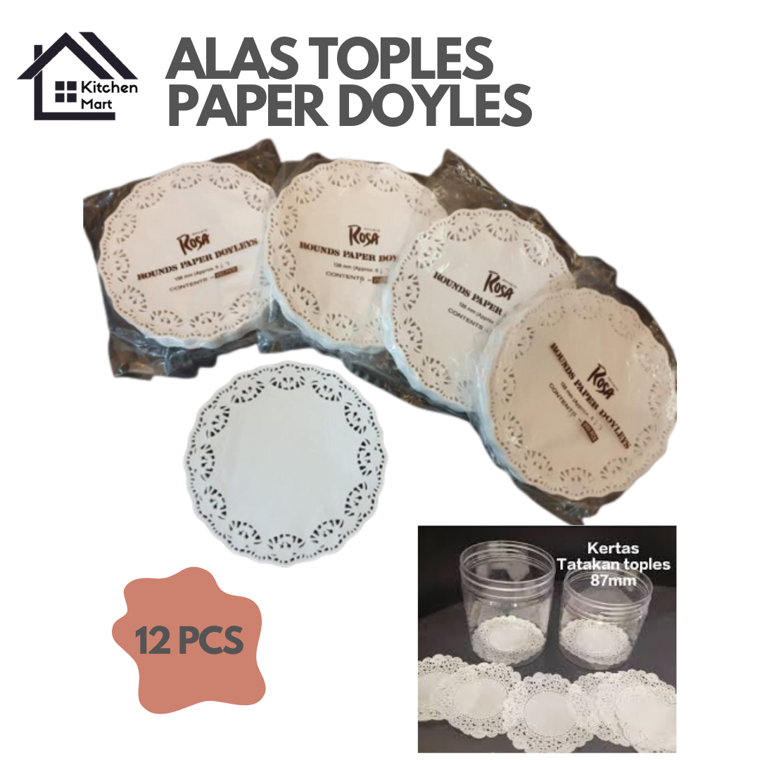 12Pcs Kertas Alas Toples Diva Paper Doyles 5.5" 140 MM Toples 500grm ...