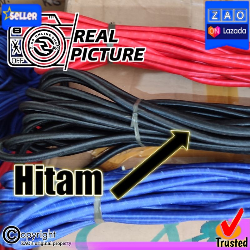 Tali String karet elastis kuat diameter 8mm , mutlifungsi , tali tenda ...