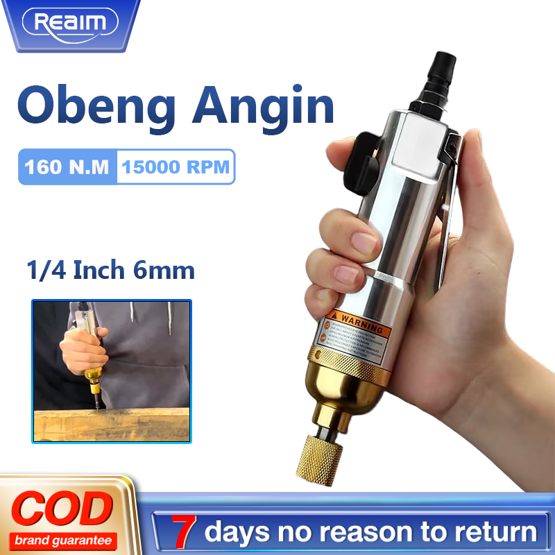 REAIM Obeng Angin 1/4" Air Screwdriver AIR SCREW DRIVER - OBENG ANGIN ...