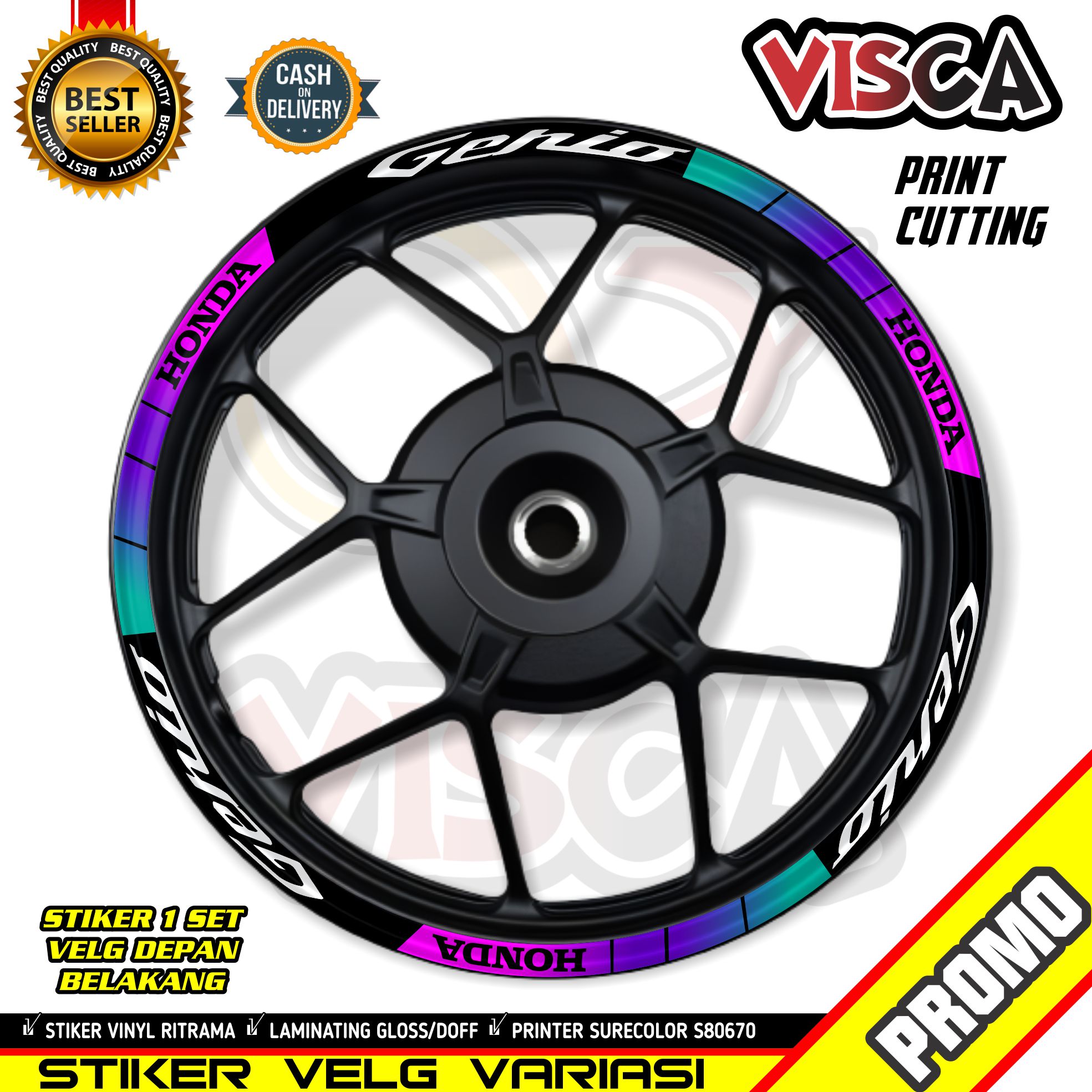 Stiker Velg - Sticker Velk - Stiker Cutting Velg - Stiker Velk Motor ...