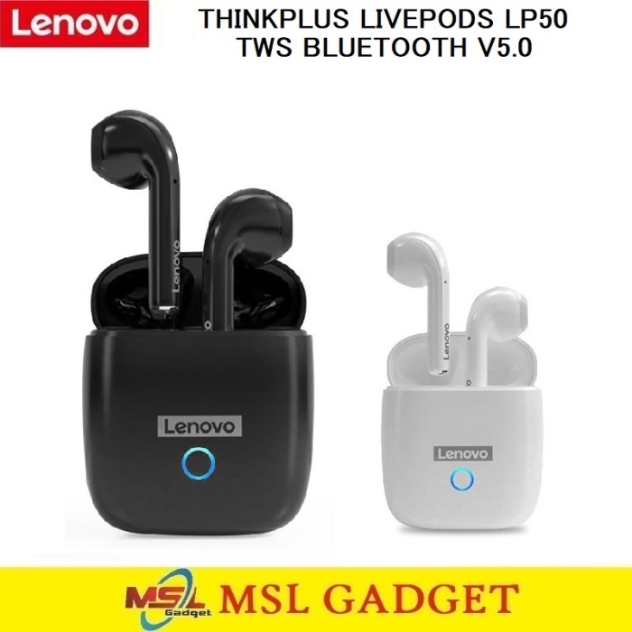 Lenovo Thinkplus LivePods LP50 Headset Bluetooth TWS Wireless Earbuds | Lazada Indonesia