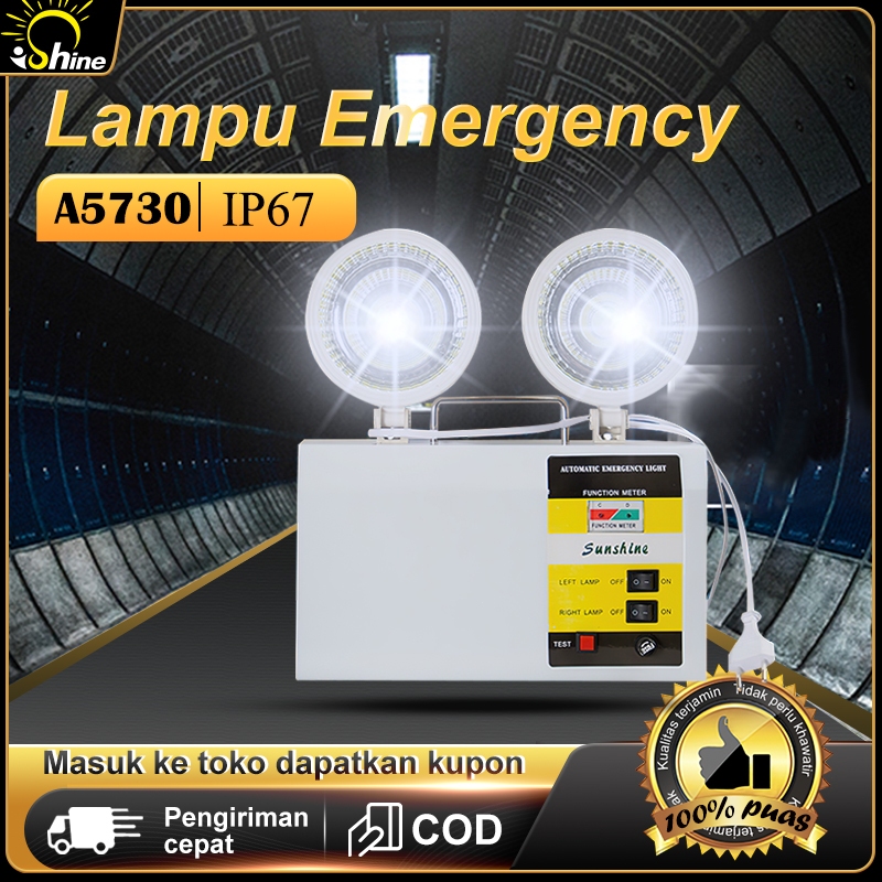 Lampu Emergency 8000mAH Lampu darurat dengan dua kepala yang dapat ...