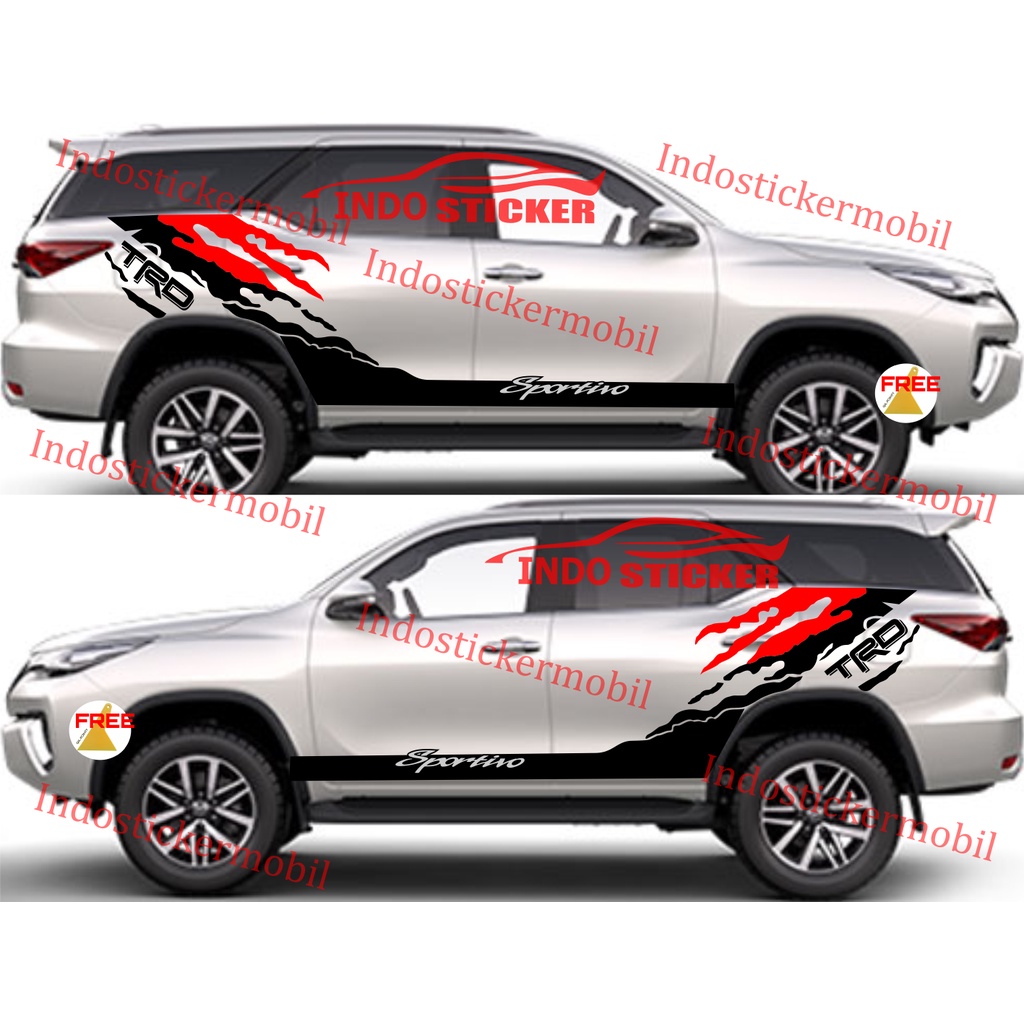 STICKER STIKER MOBIL FORTUNER STICKER LIST MOBIL TOYOTA FORTUNER GR RVZ ...