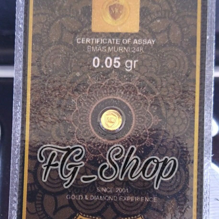 Minigold White Series 0,05gr Koin Emas Mini Murni Mini Gold Logam Mulia ...