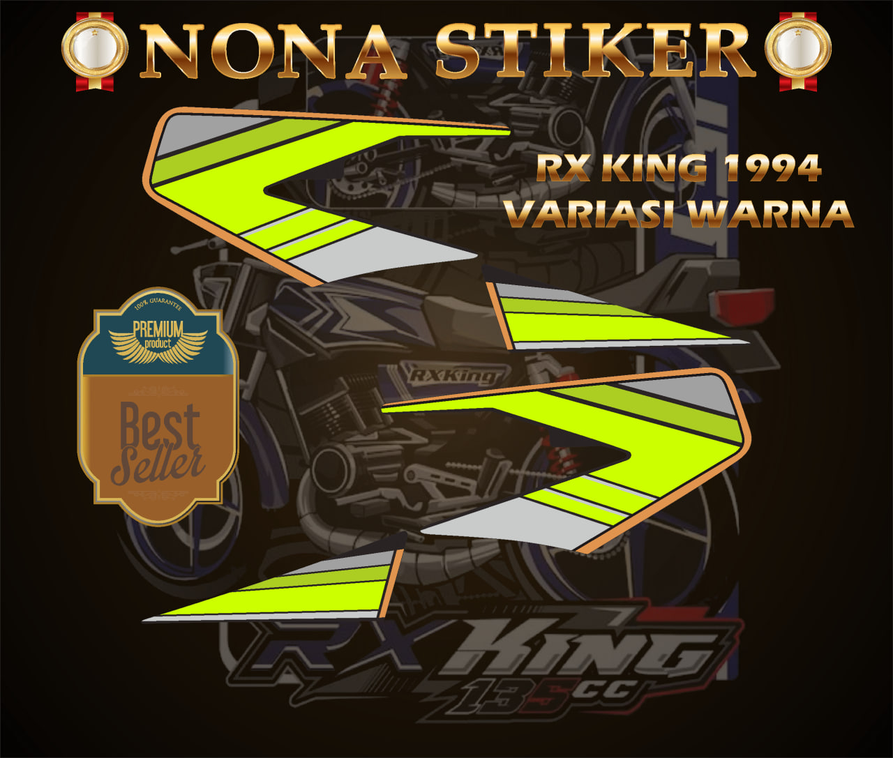 STIKER STRIPING DECAL RX KING TH 94 VARIASI | Lazada Indonesia