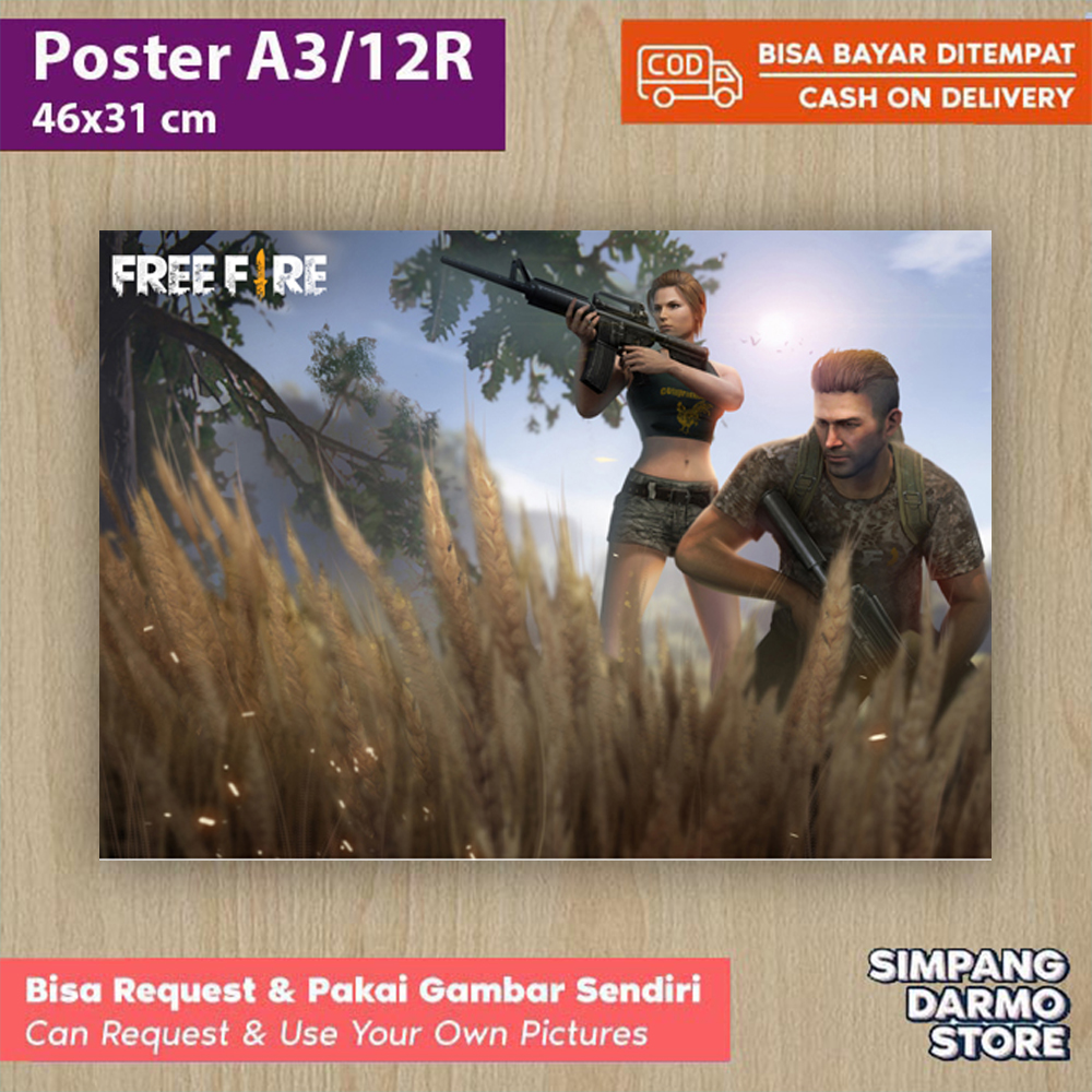 Poster Free Fire Terbaru Ukuran A4 A3 Besar Kecil Bisa Custom lewat ...