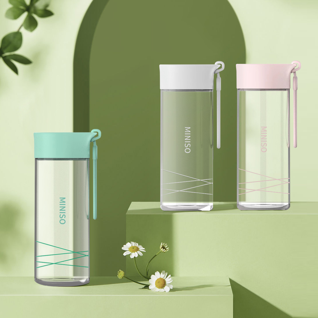 MINISO - Botol Minum Kaca 300ml Botol Air Minum Kecil BPA Free Kaca ...
