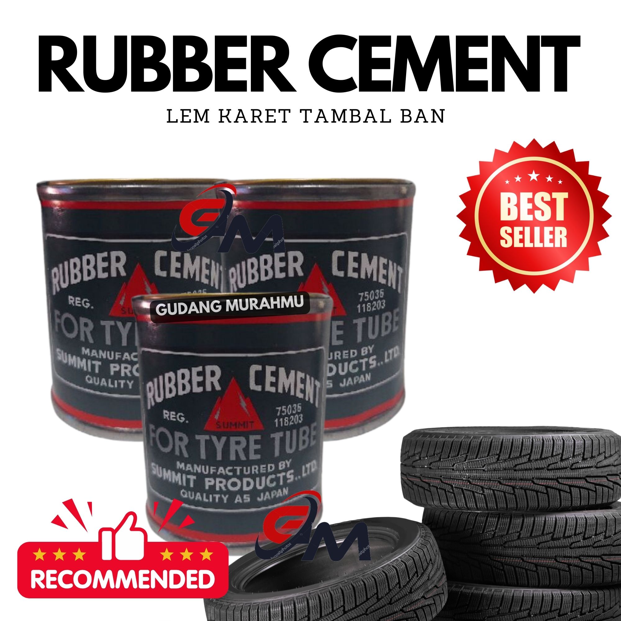 Lem Karet Tambal Ban Sepeda Dan Motor Rubber Cement Kaleng Summit - Lem ...