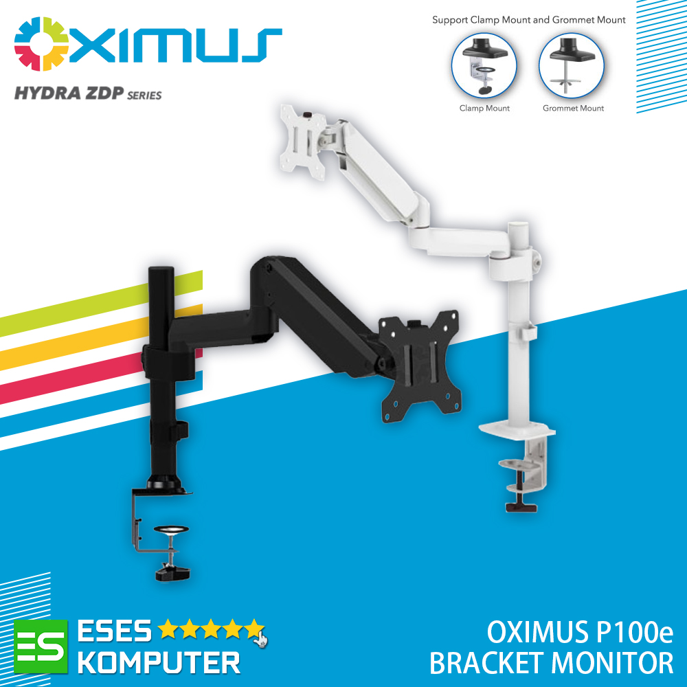 Bracket Monitor Gas Spring OXIMUS P100e | Single Monitor LCD LED ...