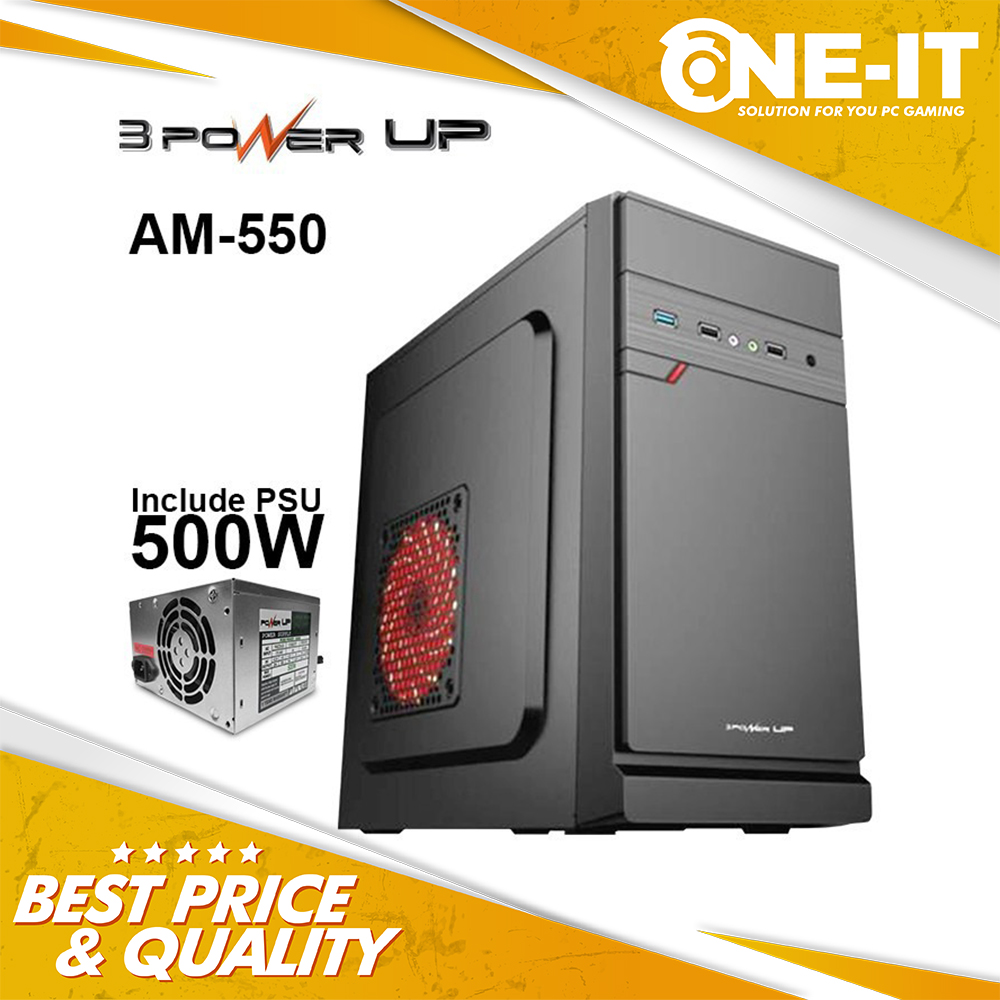 Casing POWER UP AEROMAX include PSU 500W Micro ATX | Lazada Indonesia