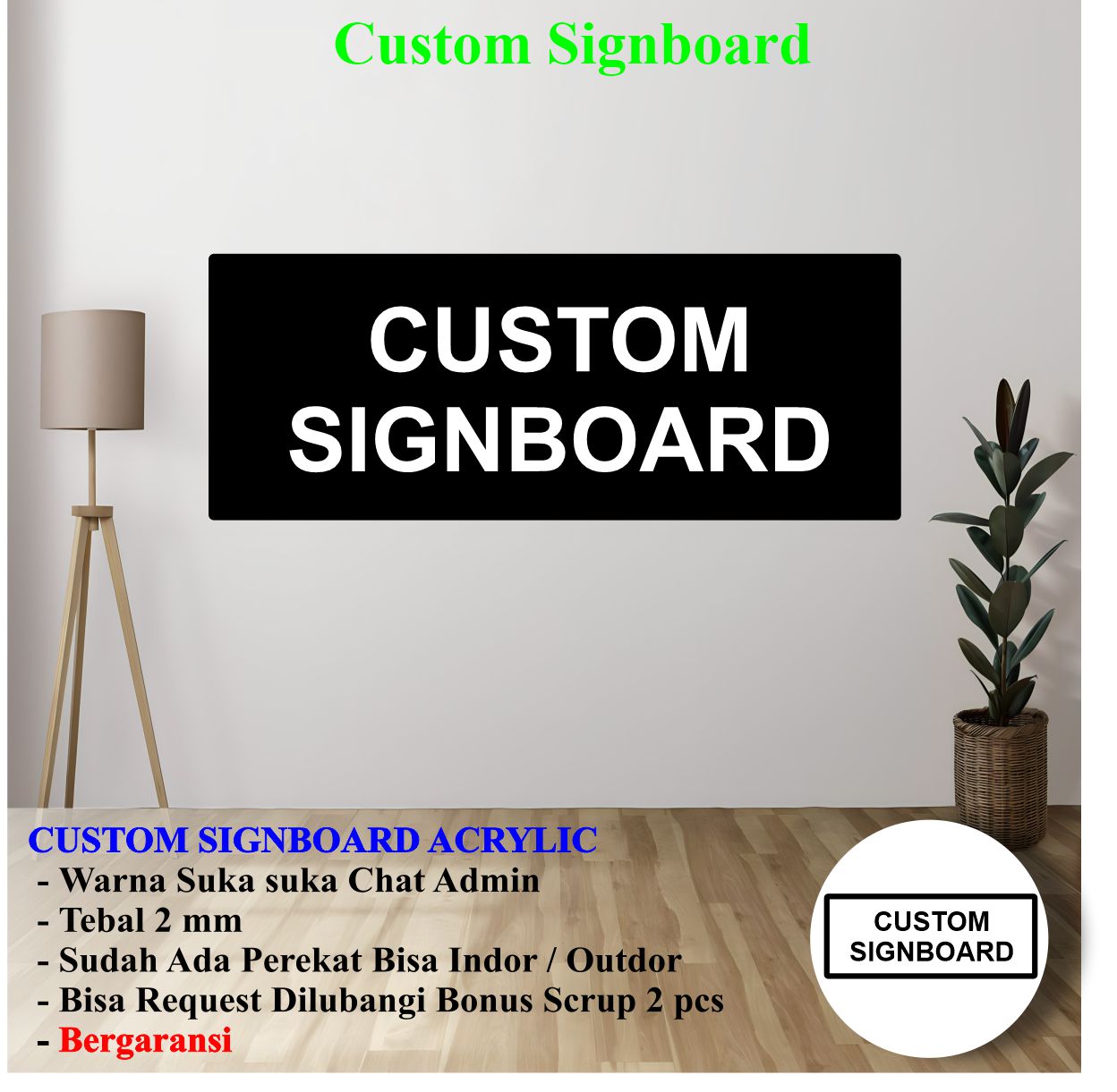 SIGNBOARD Custom Tulisan Warna dan Desain / Bisa Request Sesukamu ...
