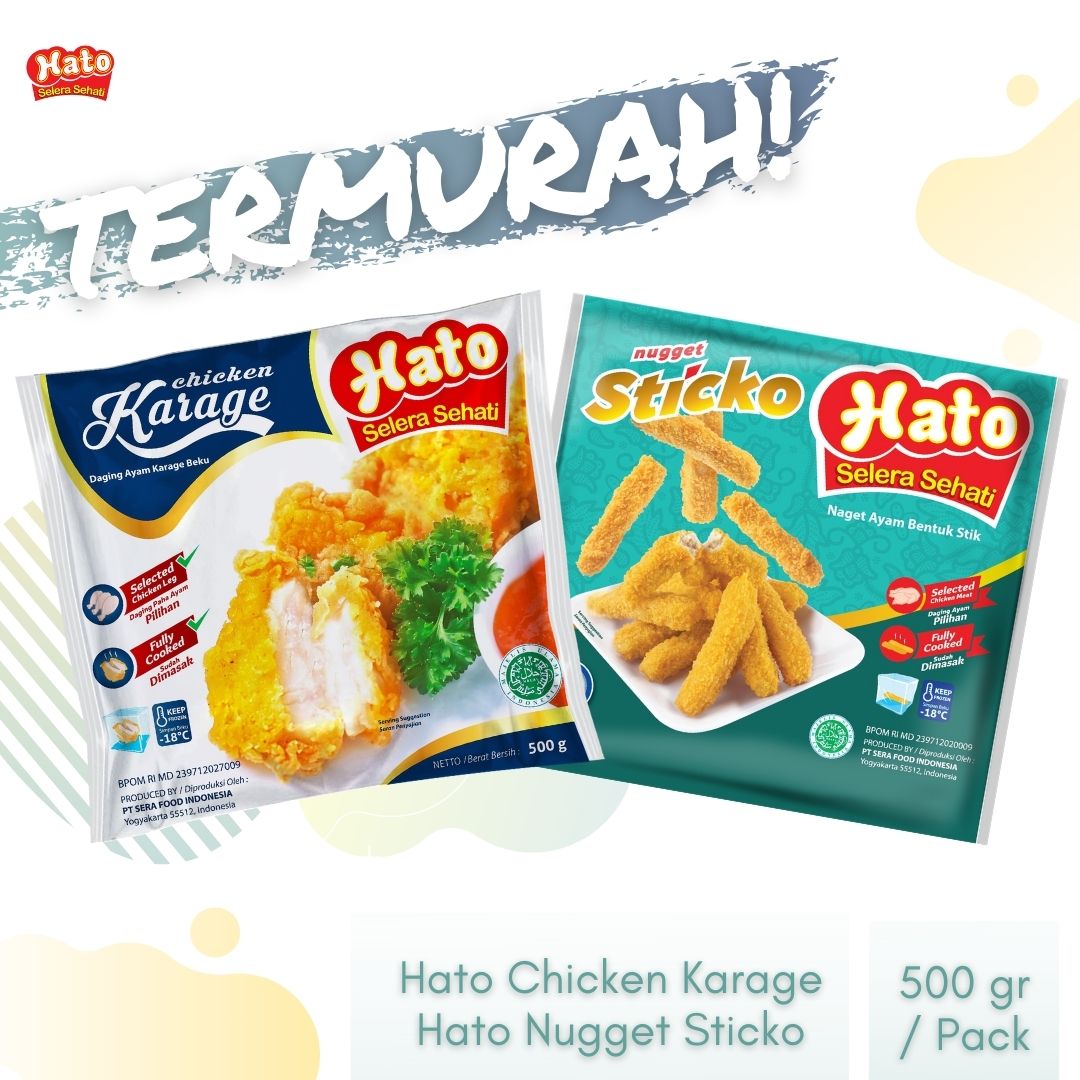 TERMURAH! HATO CHICKEN KARAGE 500GR & HATO NUGGET STICKO 500GR | Lazada Indonesia