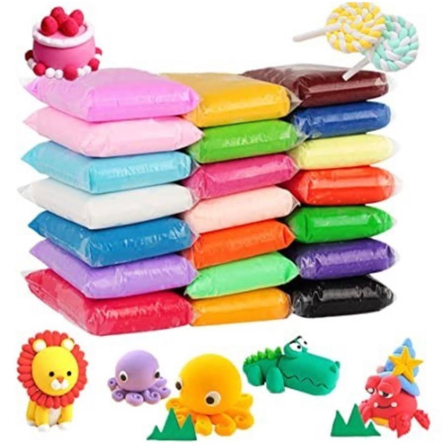 Mainan Anak - Clay Polymer Super 8D 1 Pack isi 12 Warna Mainan Edukasi ...