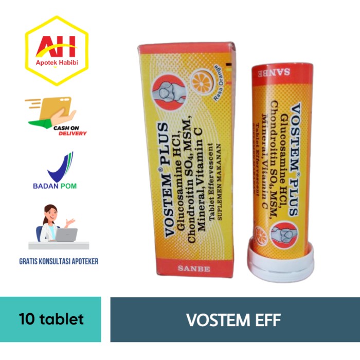 VOSTEM POSTEM FOSTEM PLUS BOTOL 10 TABLET EFFERVESCENT EFFERVESEN ...
