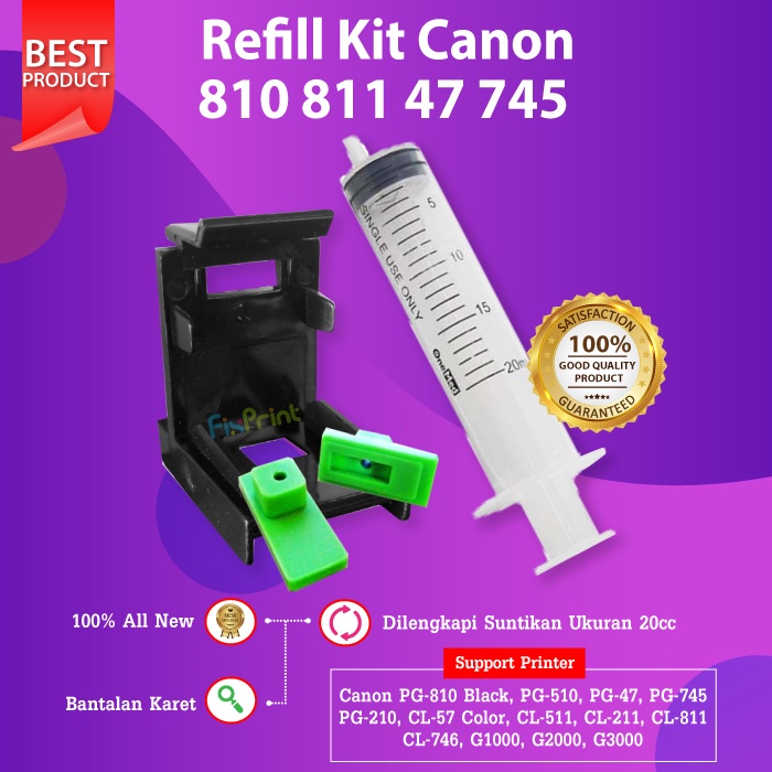 Refill Kit Penyedot Cartridge Canon 810 811 745s 746s PG47 CL57s ...