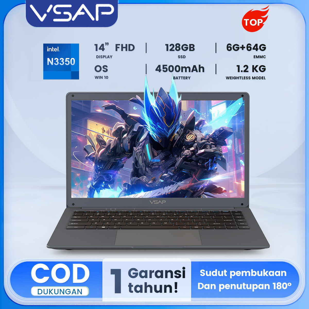 VSAP Laptop Intel N3350 6GB RAM 128GB SSD Windows 10 OHS 14 Inch HD Laptop | Lazada Indonesia