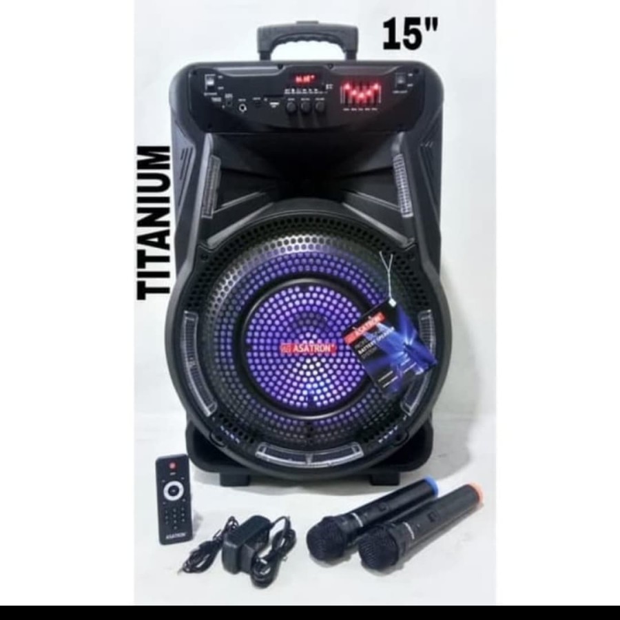 ASATRON Speaker Portable Meeting 15' Speaker Aktif 15 inch TITANIUM ...