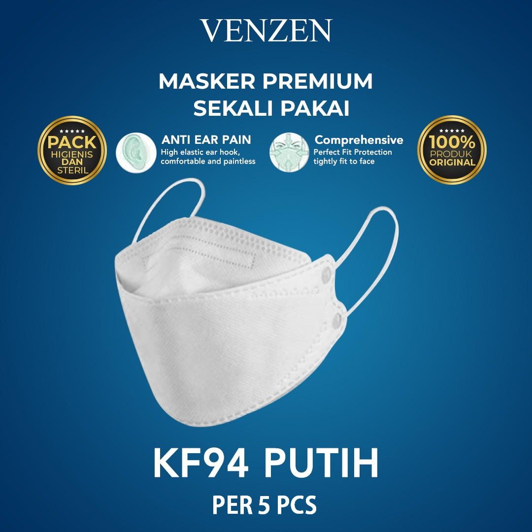 VENZEN Official - Masker KF94 Korea KPOP 4ply - 5Pcs / 10 pcs / 20 pcs BISA PILIH WARNA YA Hitam ...