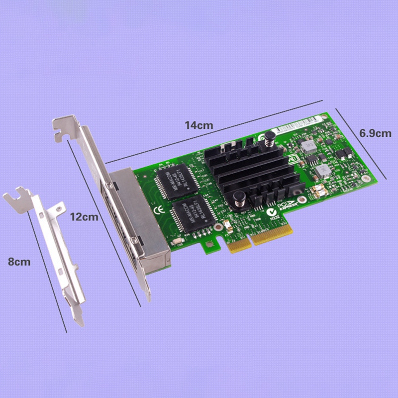 I340-T4 E1G44HT Gigabit Ethernet Server Adapter Intel 82580EB PCI Express X4 1G Network Card ...