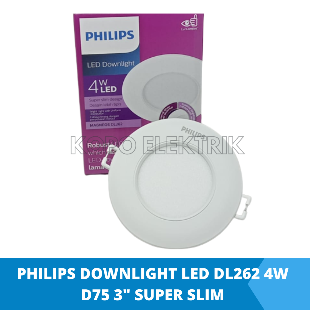 PHILIPS Downlight LED Magneos DL262 4W D75 3" Super Slim Tipis | Lazada ...