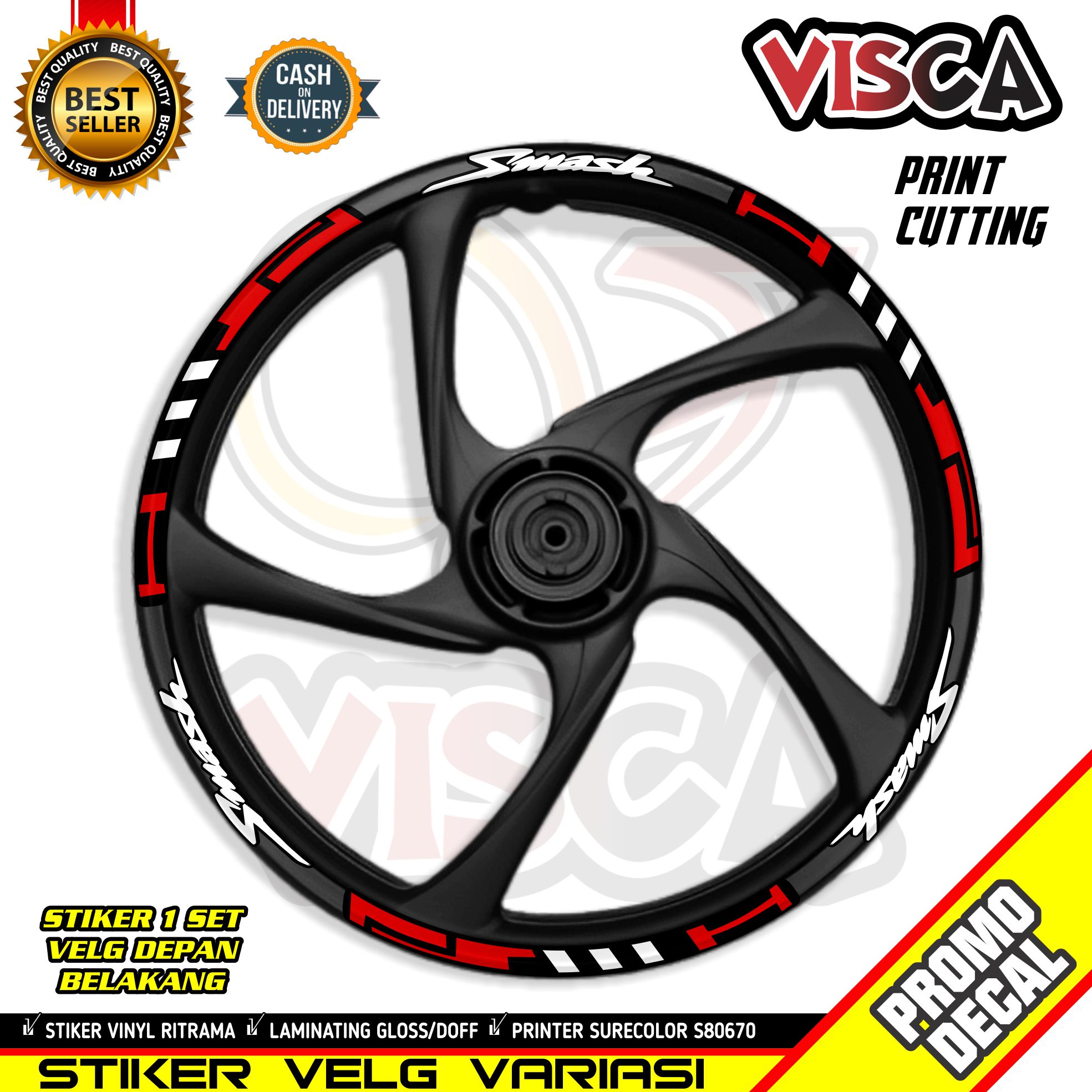 Stiker Velg List Velg Motor Stiker Velg SMASH List Hitech | Lazada ...