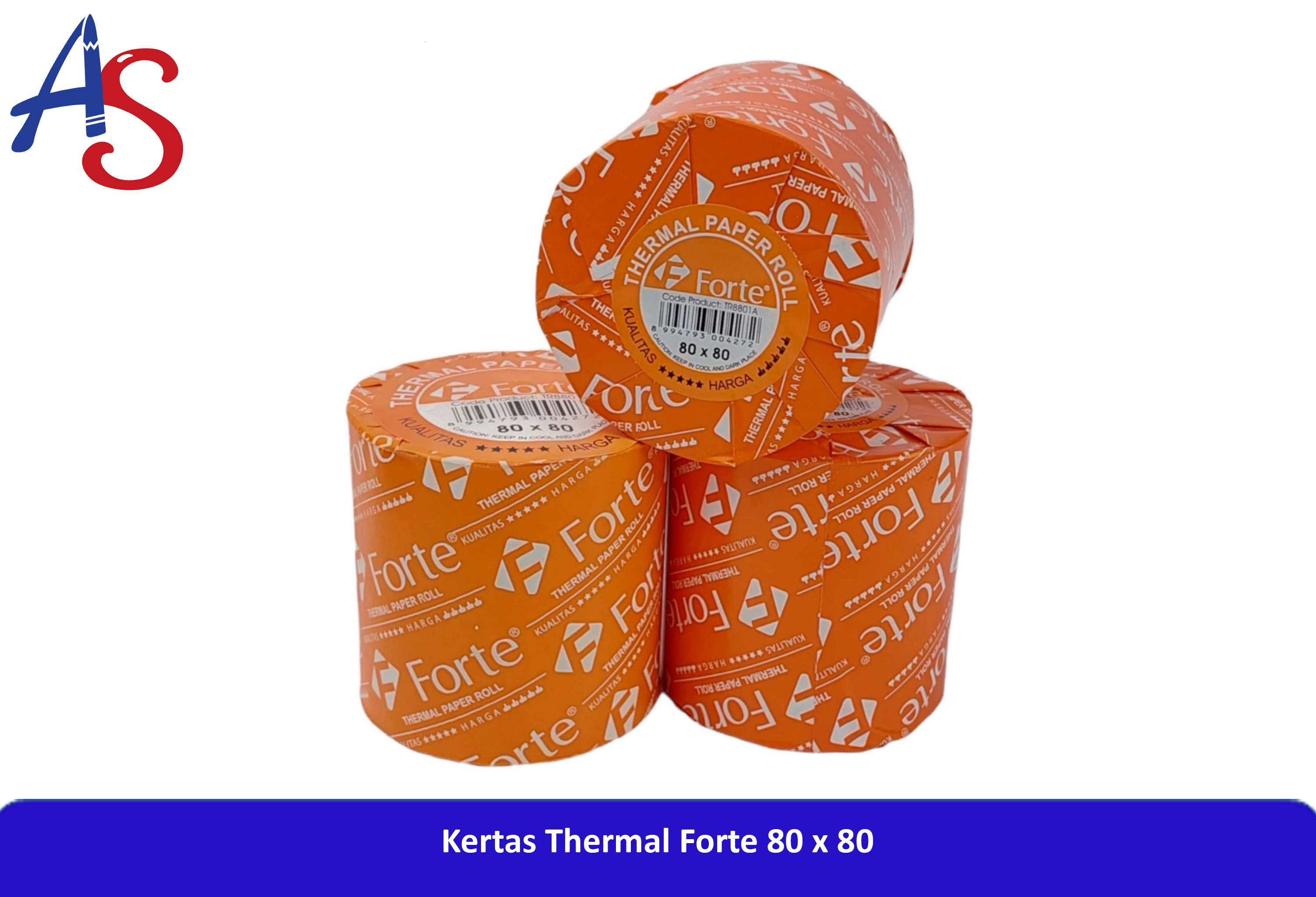 Kertas Kasir/Parkir Roll, Kertas Thermal Roll 80x80 - Forte | Lazada ...