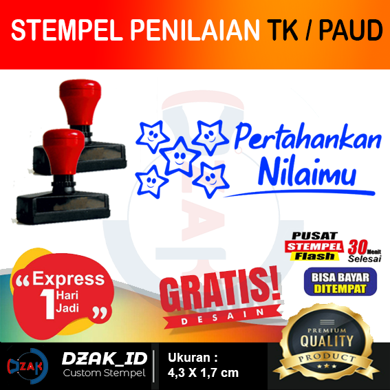 Stempel Penilaian Guru Anak TK PAUD SD Request Model Free Desain ...