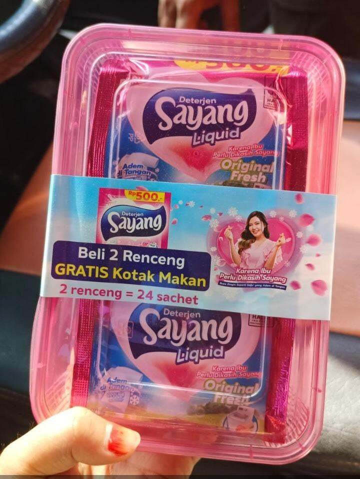 Sabun Deterjen Sayang Cair 24 Sachet Free Lunch Box Deterjen Sayang 1 ...