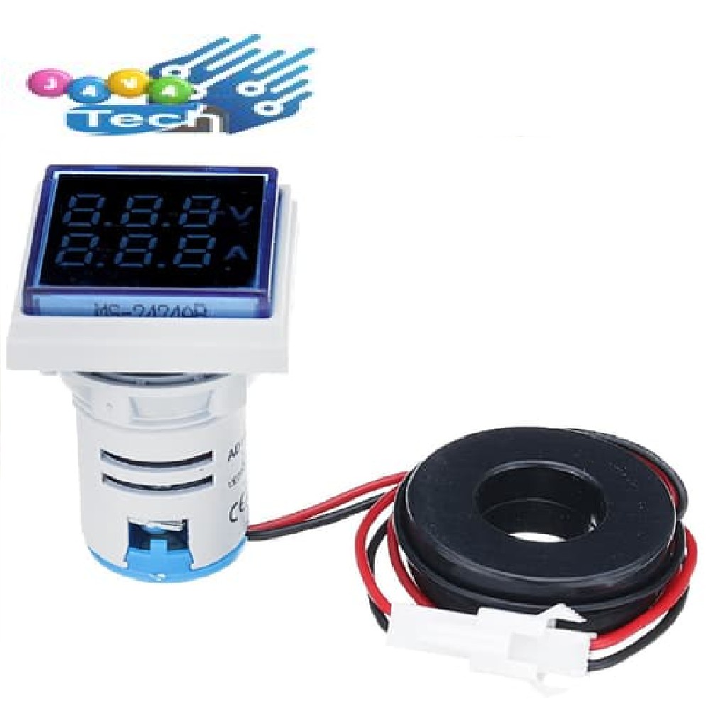Voltmeter Amperemeter Digital AC Panel Kotak 22mm 60 - 500V | Lazada ...