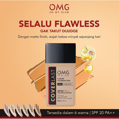 OMG Oh My Glam Coverlast Liquid Foundation SPF 20 25ml | Lazada Indonesia