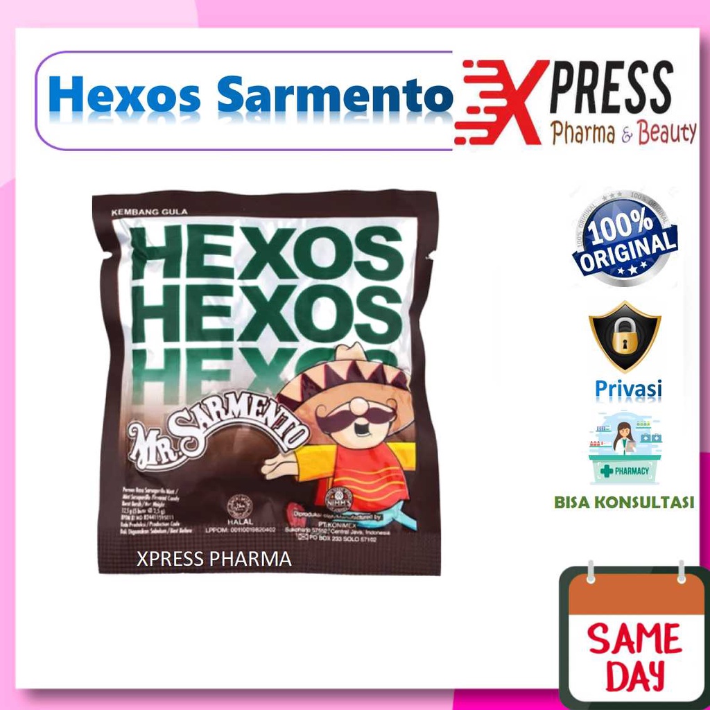 ⚡XPRESS⚡ Hexos Sarmento Permen Pelega Tenggorokan Sakit Heksos | Lazada ...