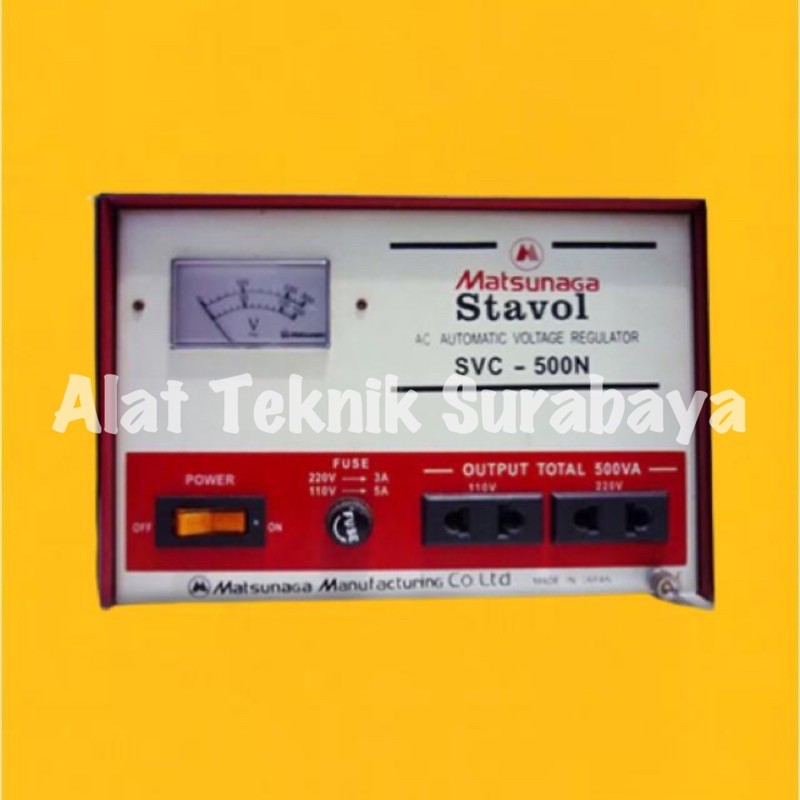 STABILIZER VOLTASE MATSUNAGA 500 W WATT VA VOLT AMPERE / STAVOL / STAVOLT SVC | Lazada Indonesia