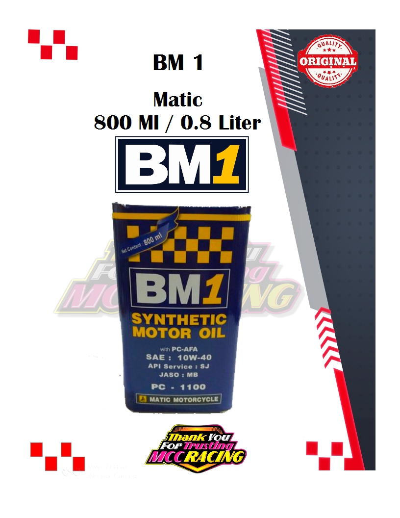 OLI BM1 MATIC 800 ML SAE 10W-40 API SJ JASO MB BM1 SCOOTER | Lazada Indonesia