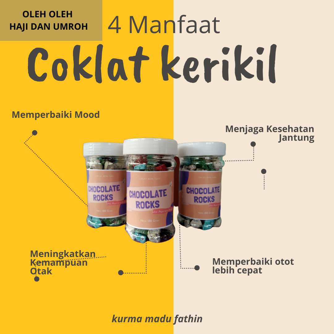 Coklat Viral Coklat Arab Saudi Asli 1 kg Cokelat Batu Kerikil Turki ...
