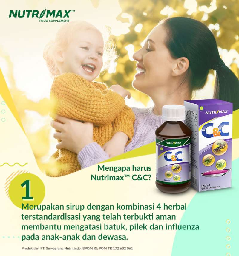 Nutrimax C&C Syrup - 100 ml Obat Batuk Pilek Kering/Berdahak | Lazada ...