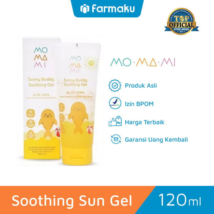 Momami Soothing Gel Sunny Buddy Aloe Vera Tube 100 ml | Lazada Indonesia