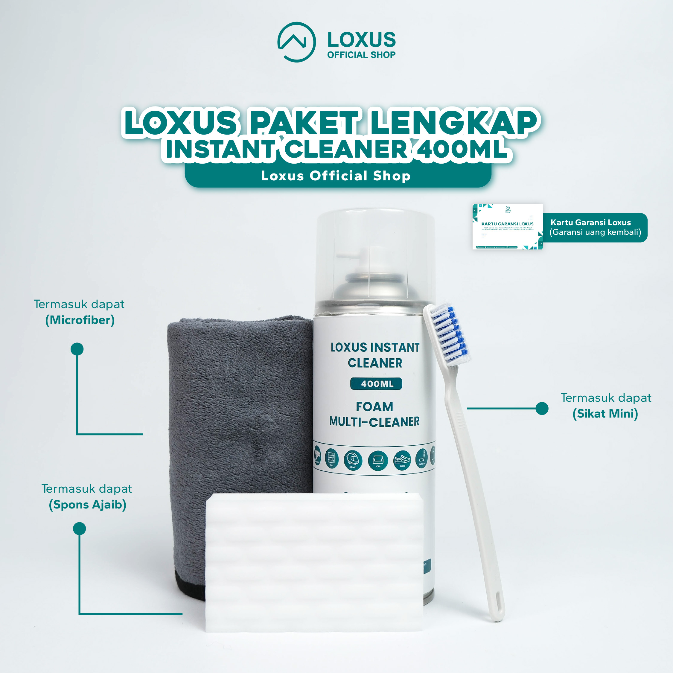 Loxus Paket Lengkap Instant Cleaner 400ml | Lazada Indonesia