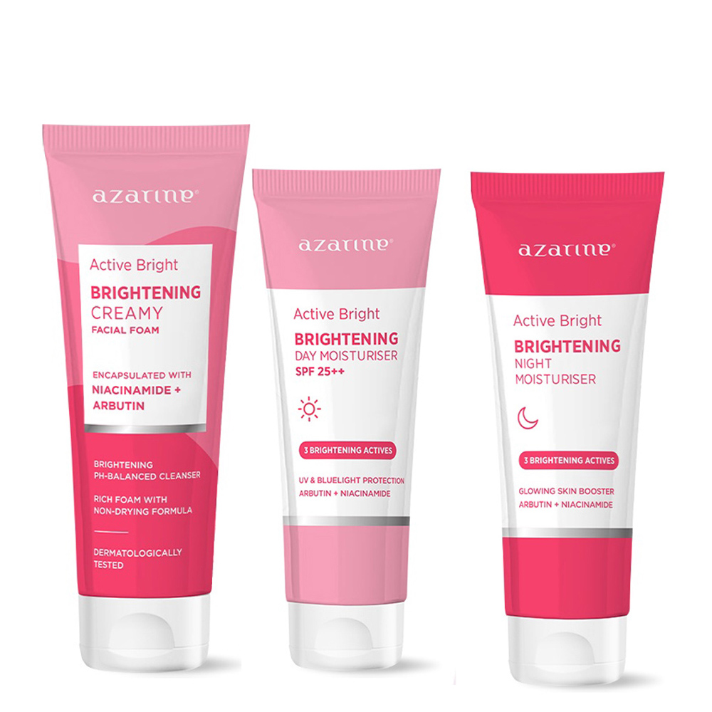 PAKET 3 Azarine Active Bright Day Moisturizer + Night Moisturizer ...