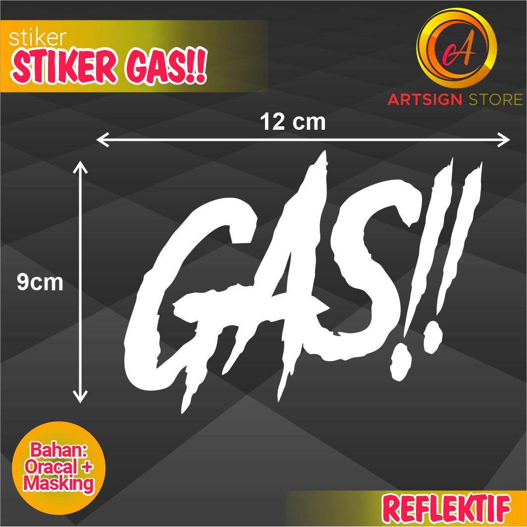 Stiker GAS Stiker cutting GAS!! Stiker Herex GAS Stiker viral GAS!! | Lazada Indonesia
