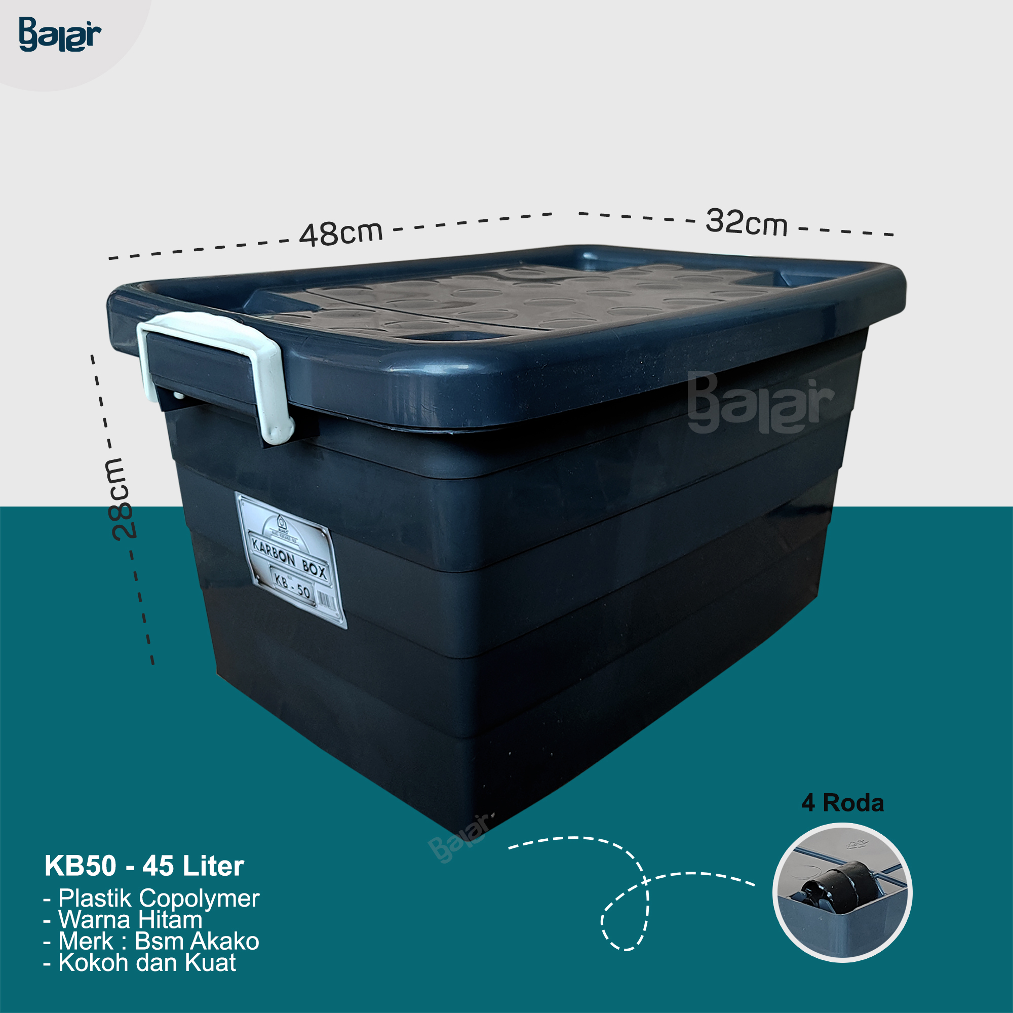 Container Box Plastik Murah CB 60 52 Liter Kotak Serbaguna KUAT ...