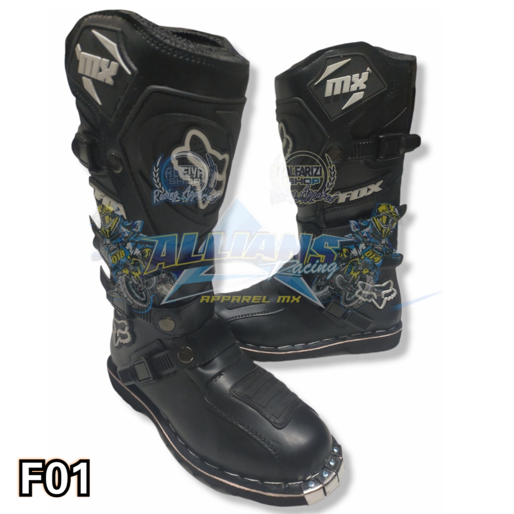 Sepatu Motocross Sepatu Trail Polos ujung besi Safety Sepatu trail ...