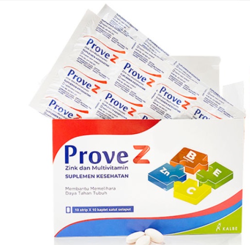 Prove Z Multivitamin dan Zinc - 1 Strip isi 10 Kaplet Alternatif Becom ...